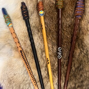 Handmade Crystal Wands - 5 Choices Leather Wire Wrap Embellishments ...