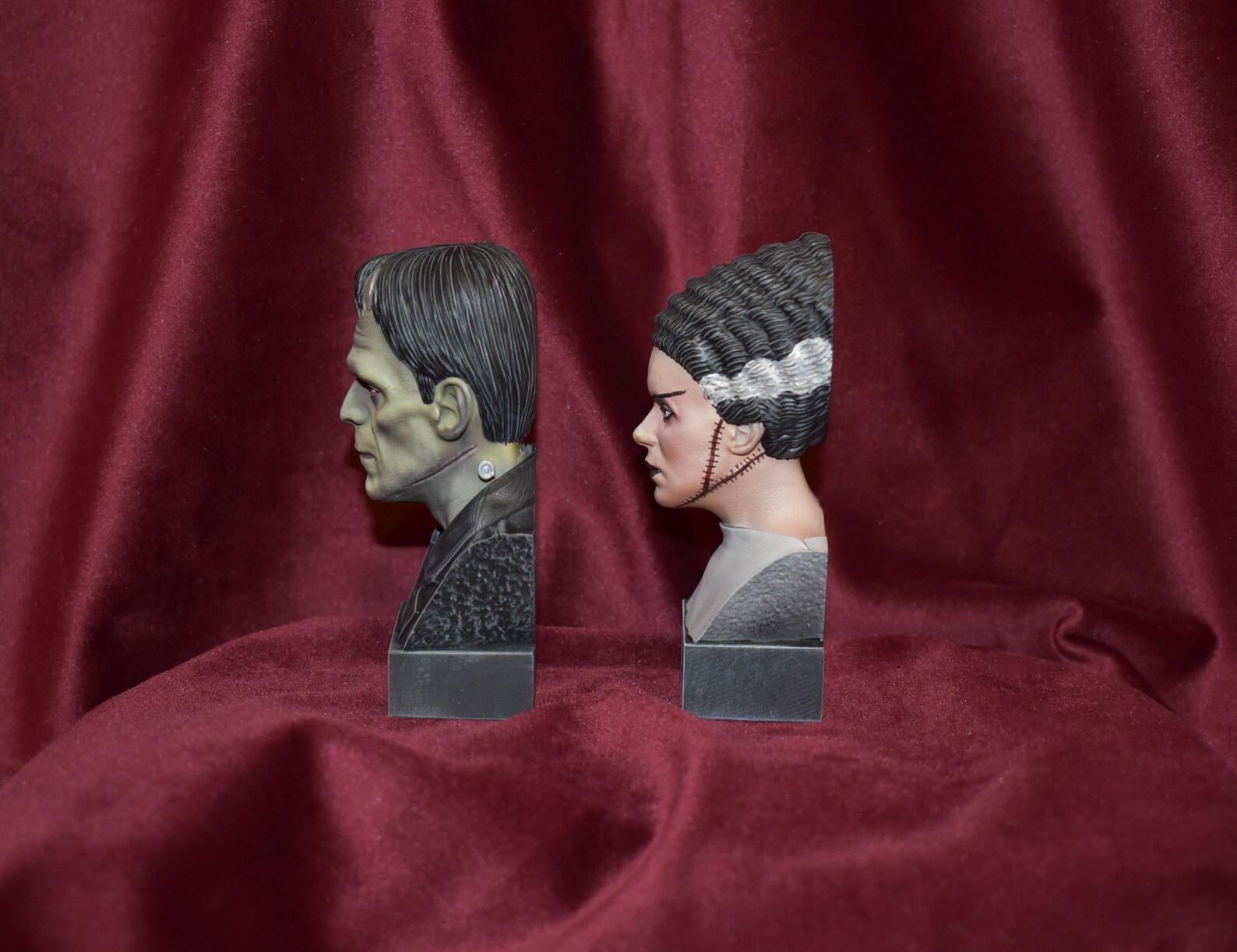 Frankenstein & His Bride Mini Bust Fridge Magnets - Etsy