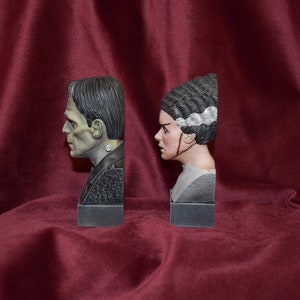 Frankenstein & His Bride Mini Bust Fridge Magnets - Etsy