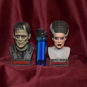 Frankenstein & His Bride Mini Bust Fridge Magnets - Etsy