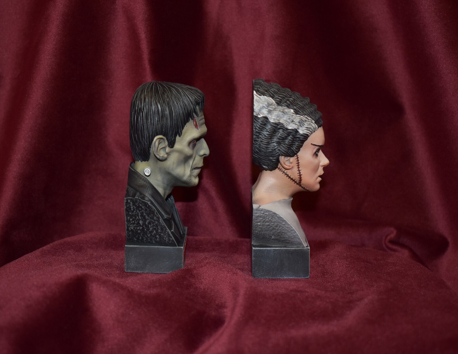 Frankenstein & His Bride Mini Bust Fridge Magnets - Etsy