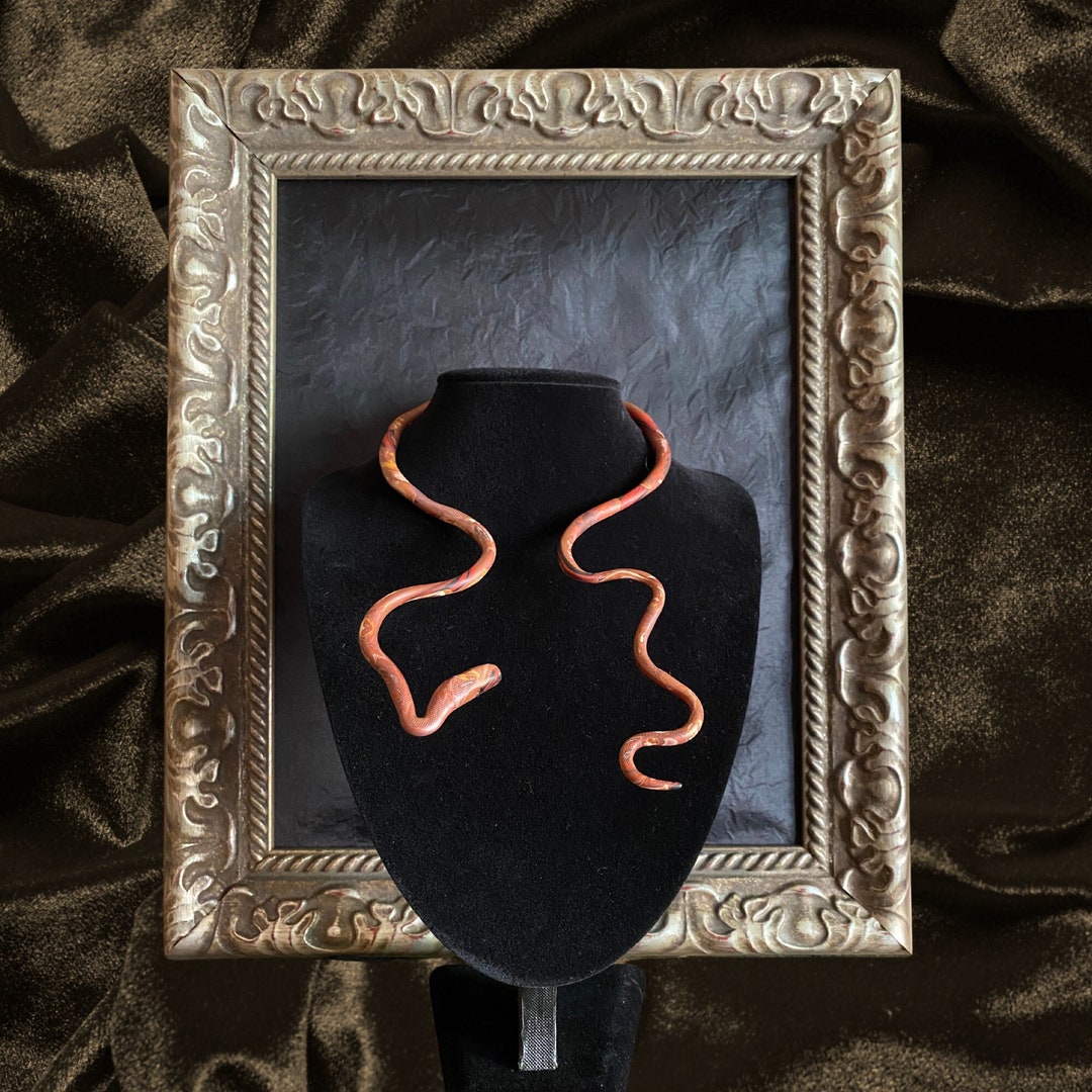Serpent Snake Necklace in Polymer Clay #10 - Etsy