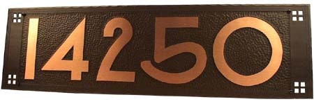 Pacific Style Arts and Crafts House Number Plaque Craftsman Style House ...