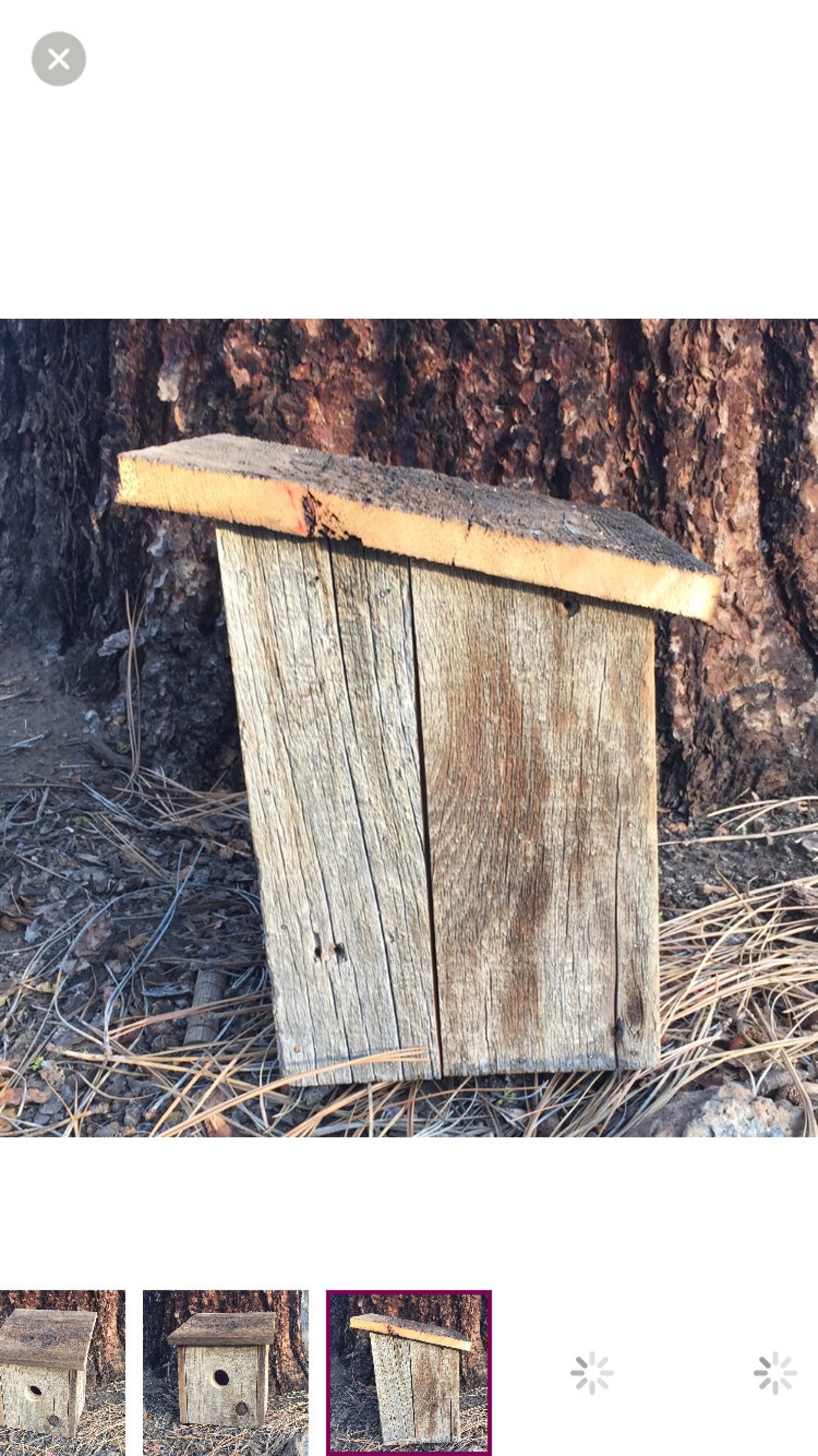 Handmade Rustic Barn Wood Birdhouse Nesting Box, Slant Roof - Etsy
