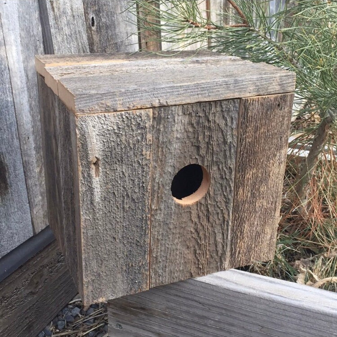 Handmade Rustic Barn Wood Birdhouse Nesting Box 9x9x8 - Etsy
