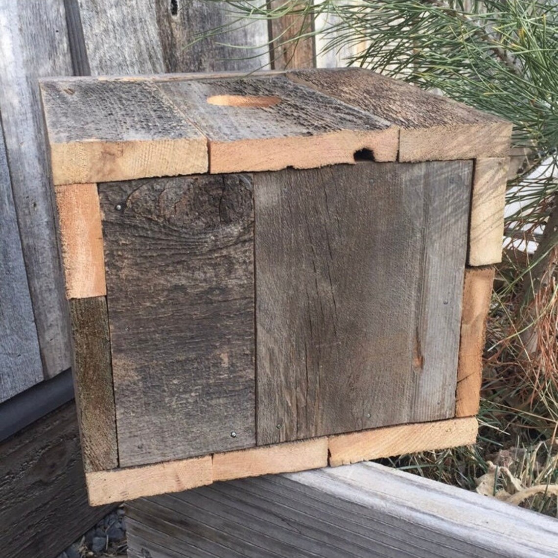 Handmade Rustic Barn Wood Birdhouse Nesting Box 9x9x8 - Etsy