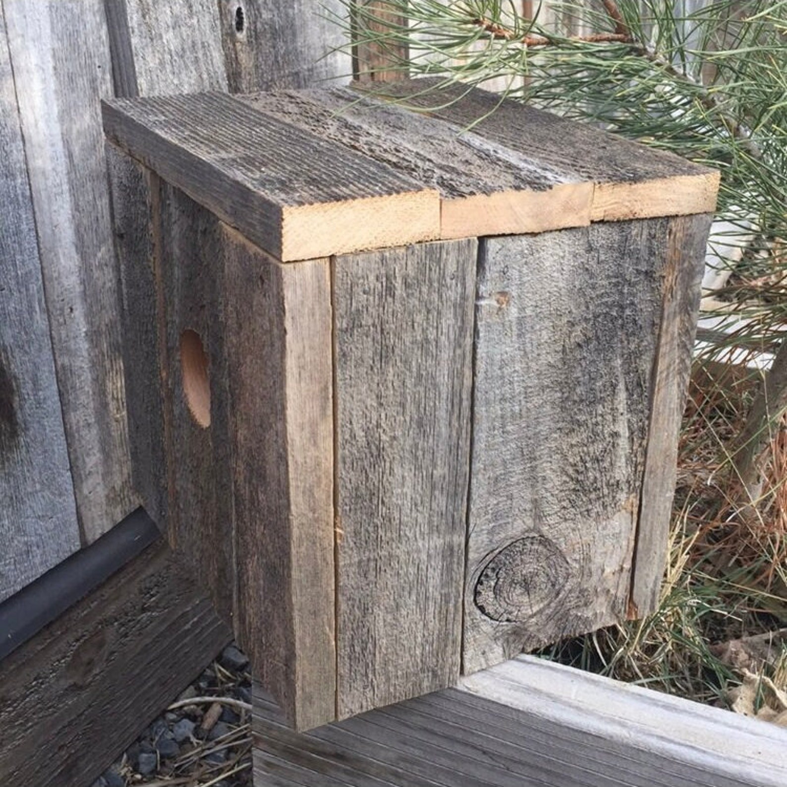Handmade Rustic Barn Wood Birdhouse Nesting Box 9x9x8 - Etsy
