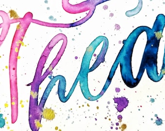 Watercolor Name Art | Etsy