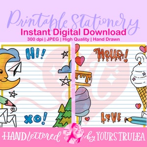 Summer Camp Printable Writing Paper Stationery Set - Instant Download ...
