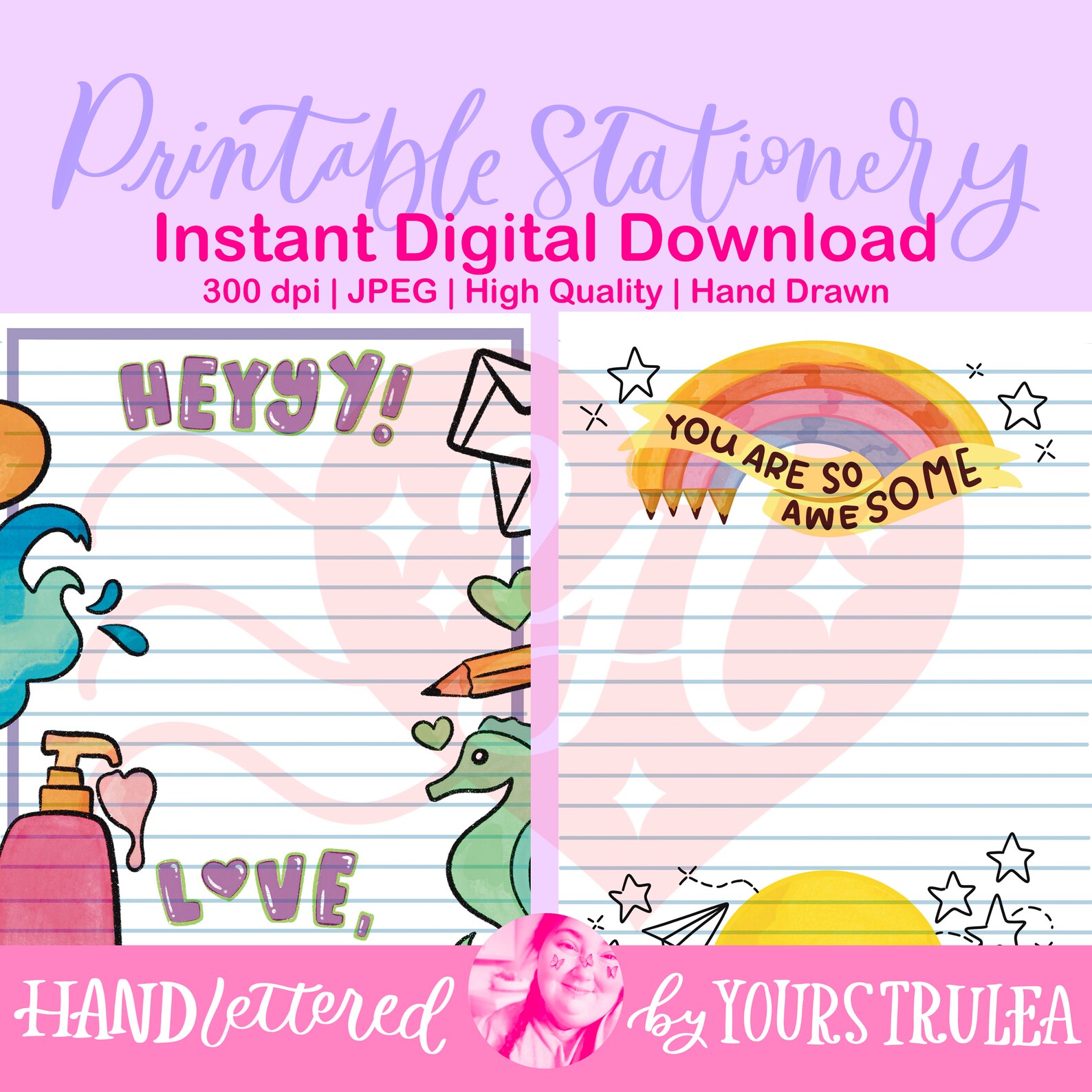 Summer Camp Printable Writing Paper Stationery Set - Instant Download ...
