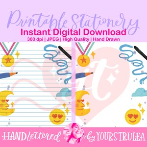 Summer Camp Printable Writing Paper Stationery Set - Instant Download ...