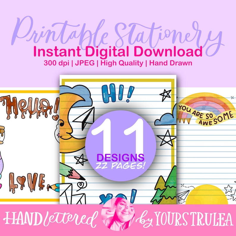 Summer Camp Printable Writing Paper Stationery Set - Instant Download ...
