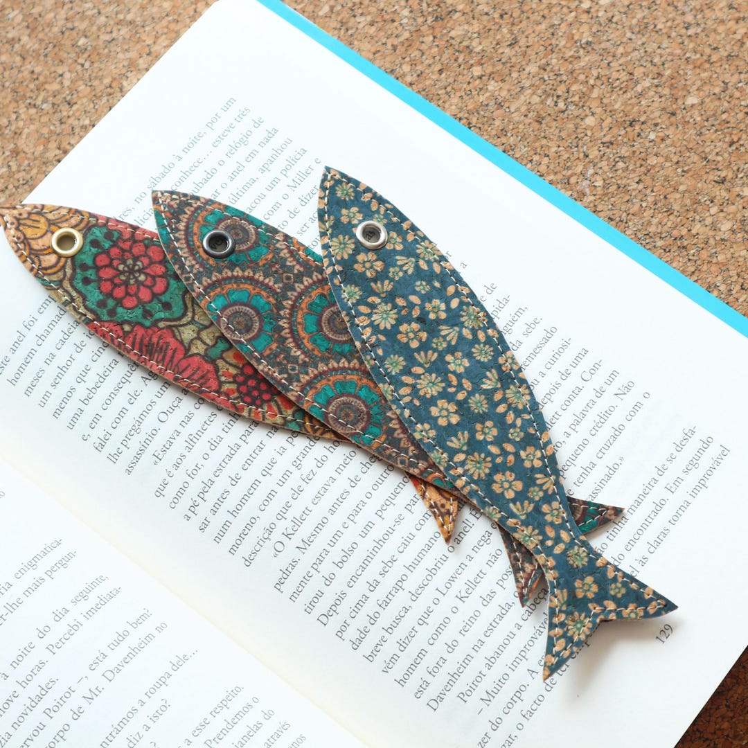 Cork Bookmark Cute Fish Bookmark Book Page Holder Book Marks Unique ...