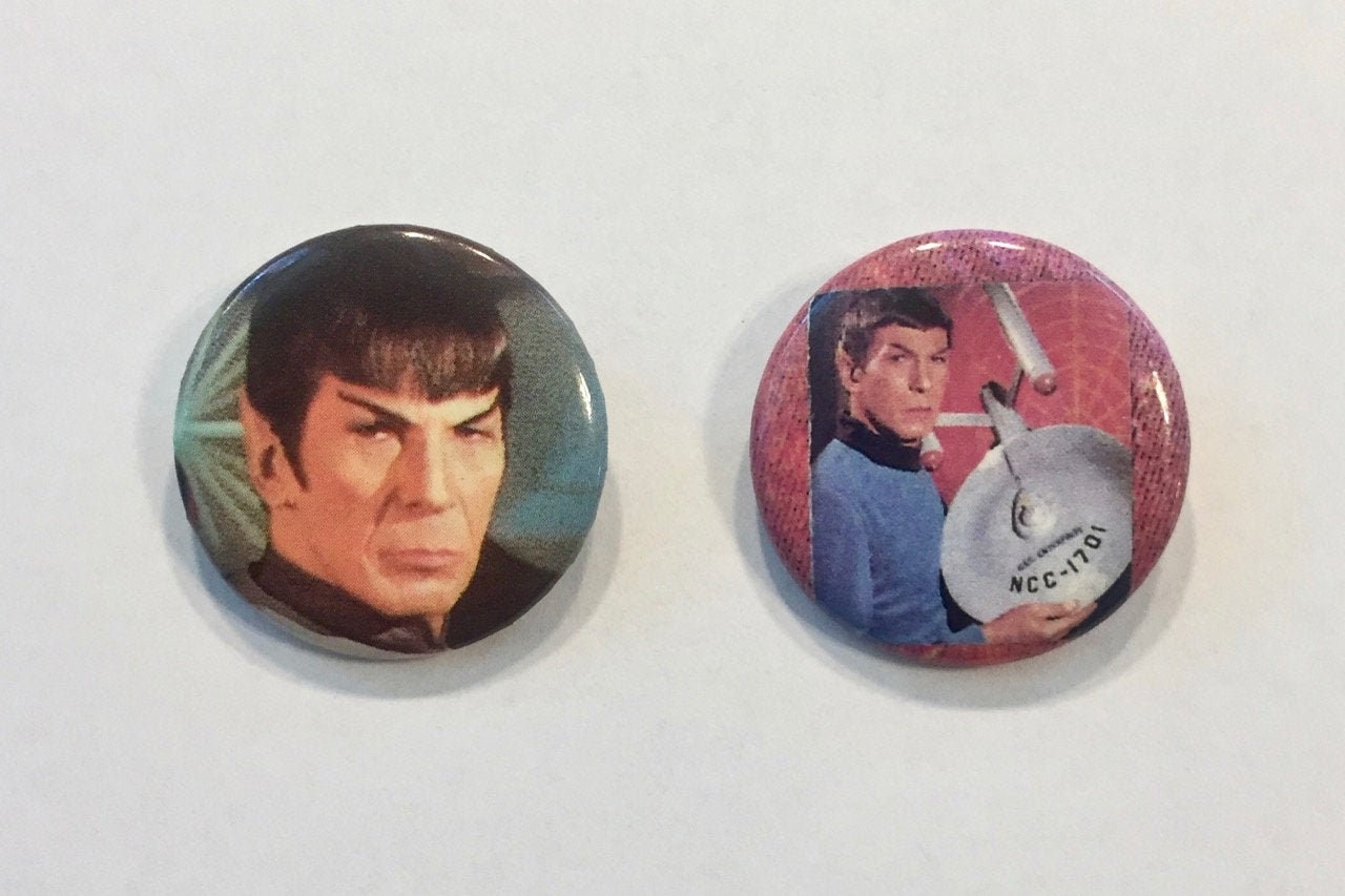 STAR TREK Pin/button * Pin Circa 1980s * Vintage * Original * Spock ...