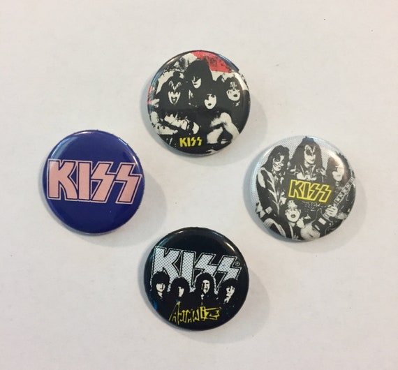 Kiss Pin/button Pin Circa 1980s Vintage Original 4 | Etsy