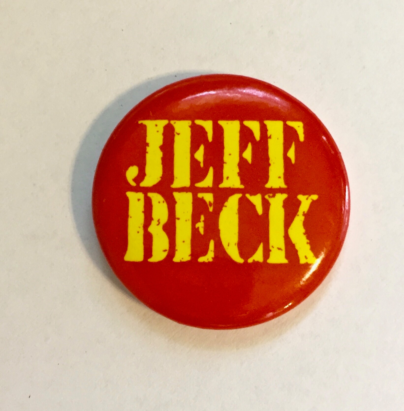 Jeff BECK Pin/button * Pin Circa 1980s * Vintage * Original ...