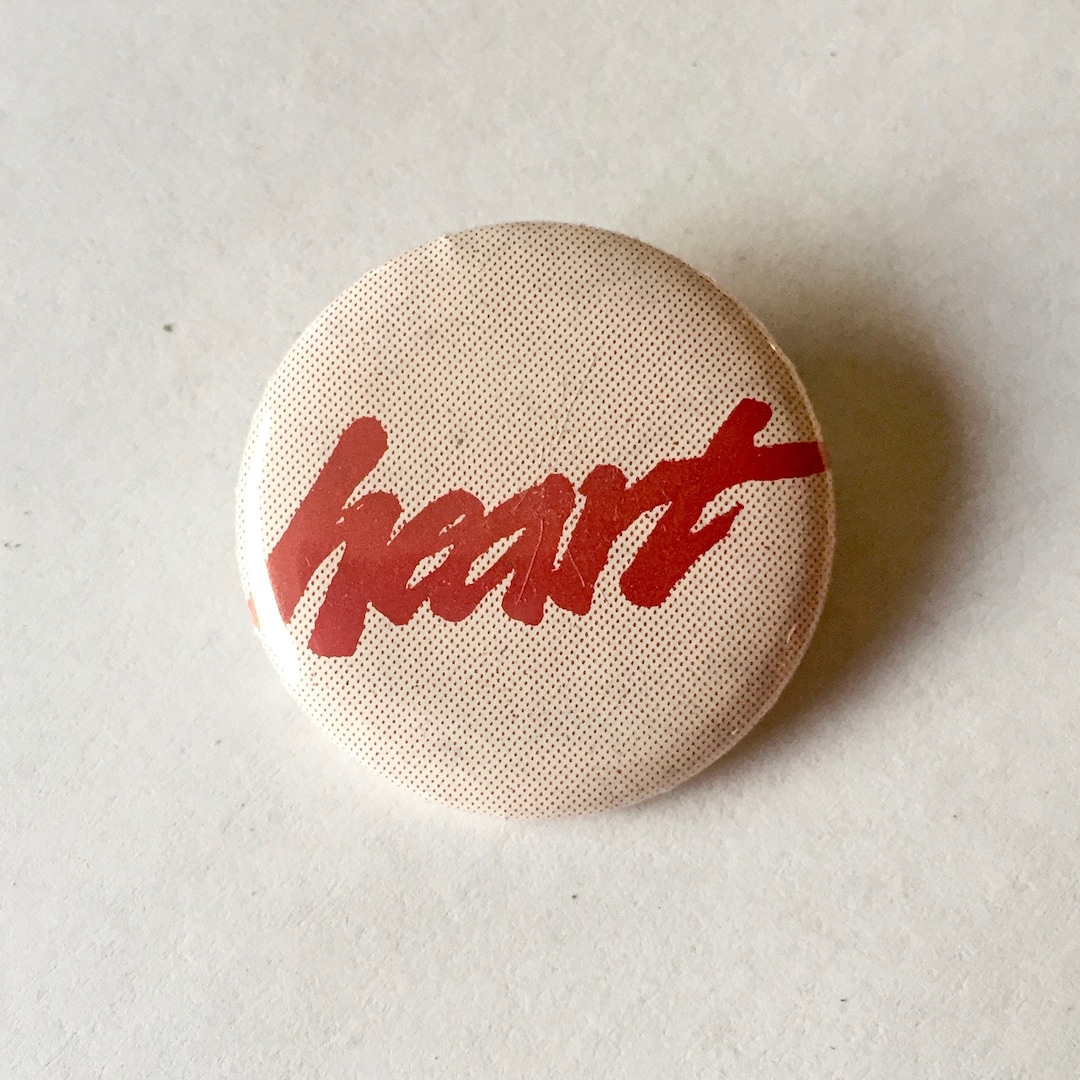 Heart Pin/button * Pin Circa 1980s * Vintage * Original * Collectible ...
