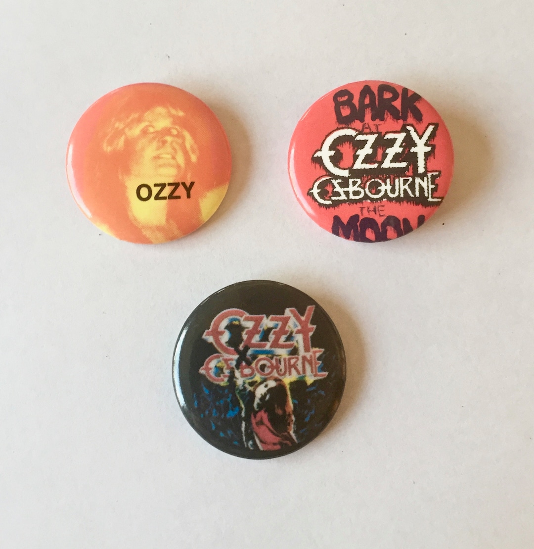 Ozzy OSBOURNE Pin/button * Pin Circa 1980s * Black Sabbath * Vintage ...