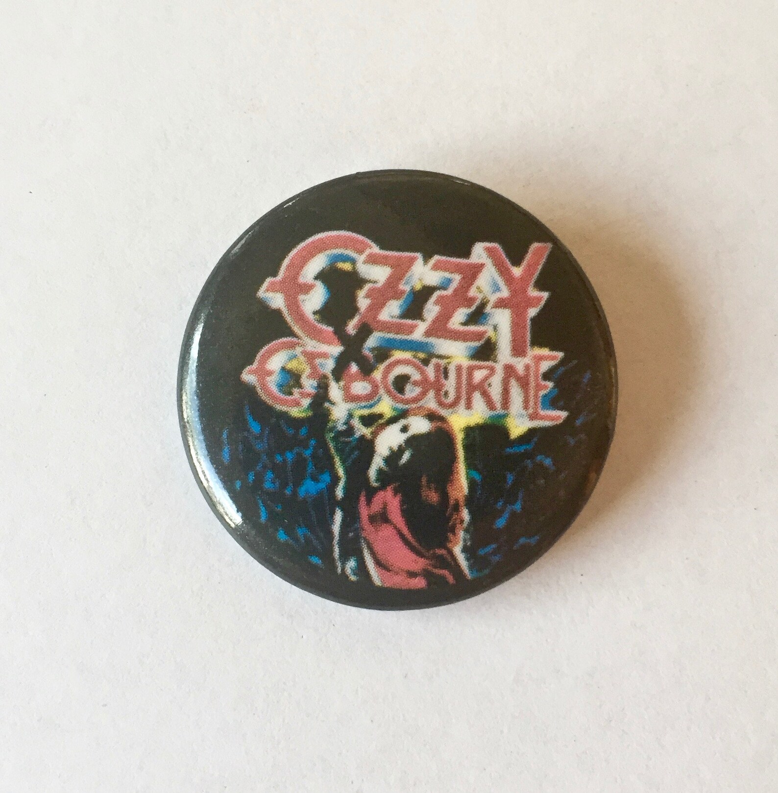 Ozzy OSBOURNE Pin/button * Pin Circa 1980s * Black Sabbath * Vintage ...