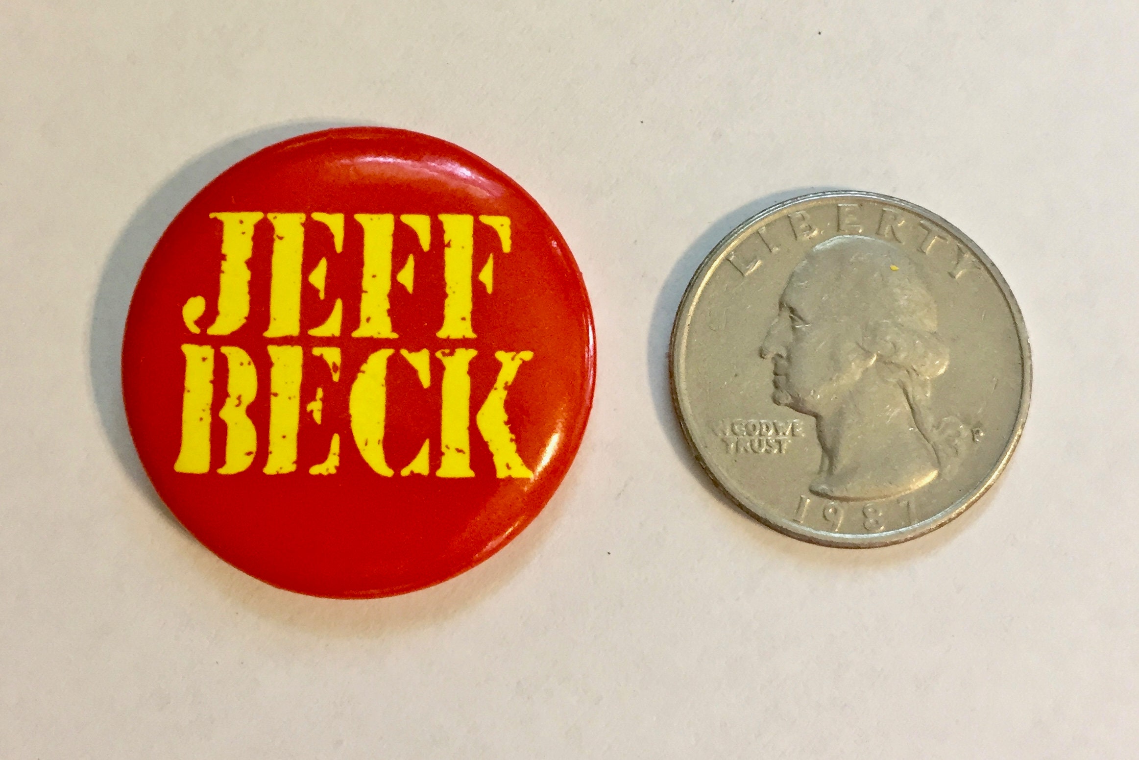 Jeff BECK Pin/button * Pin Circa 1980s * Vintage * Original ...