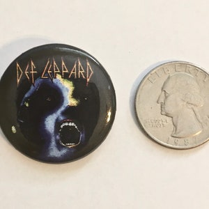 DEF LEPPARD Pin/button * Circa 1980s * Vintage * Original * Collectible ...