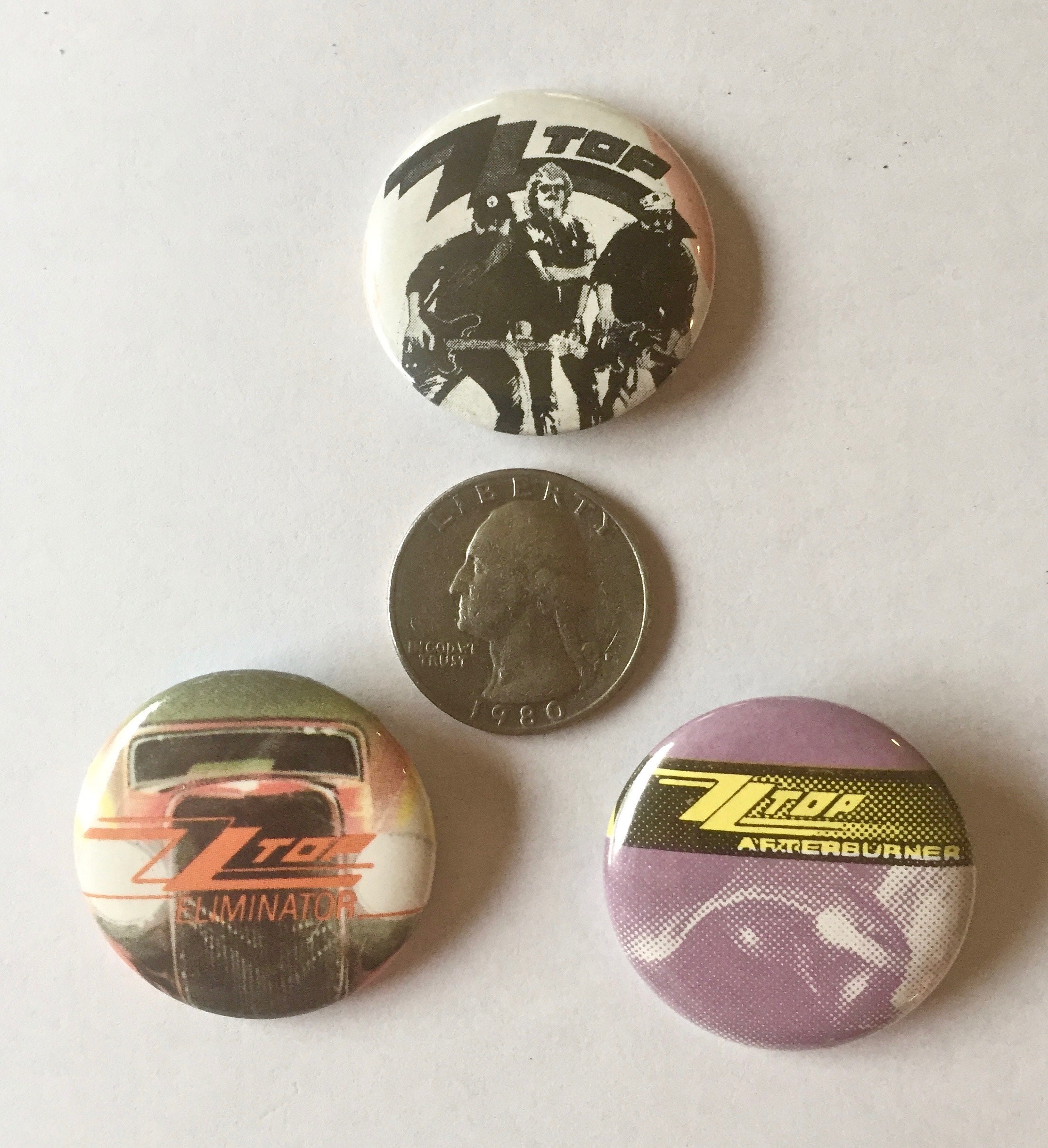 ZZ Top Pin/button Pin Circa 1980s Vintage Original 3 Styles to Choose ...