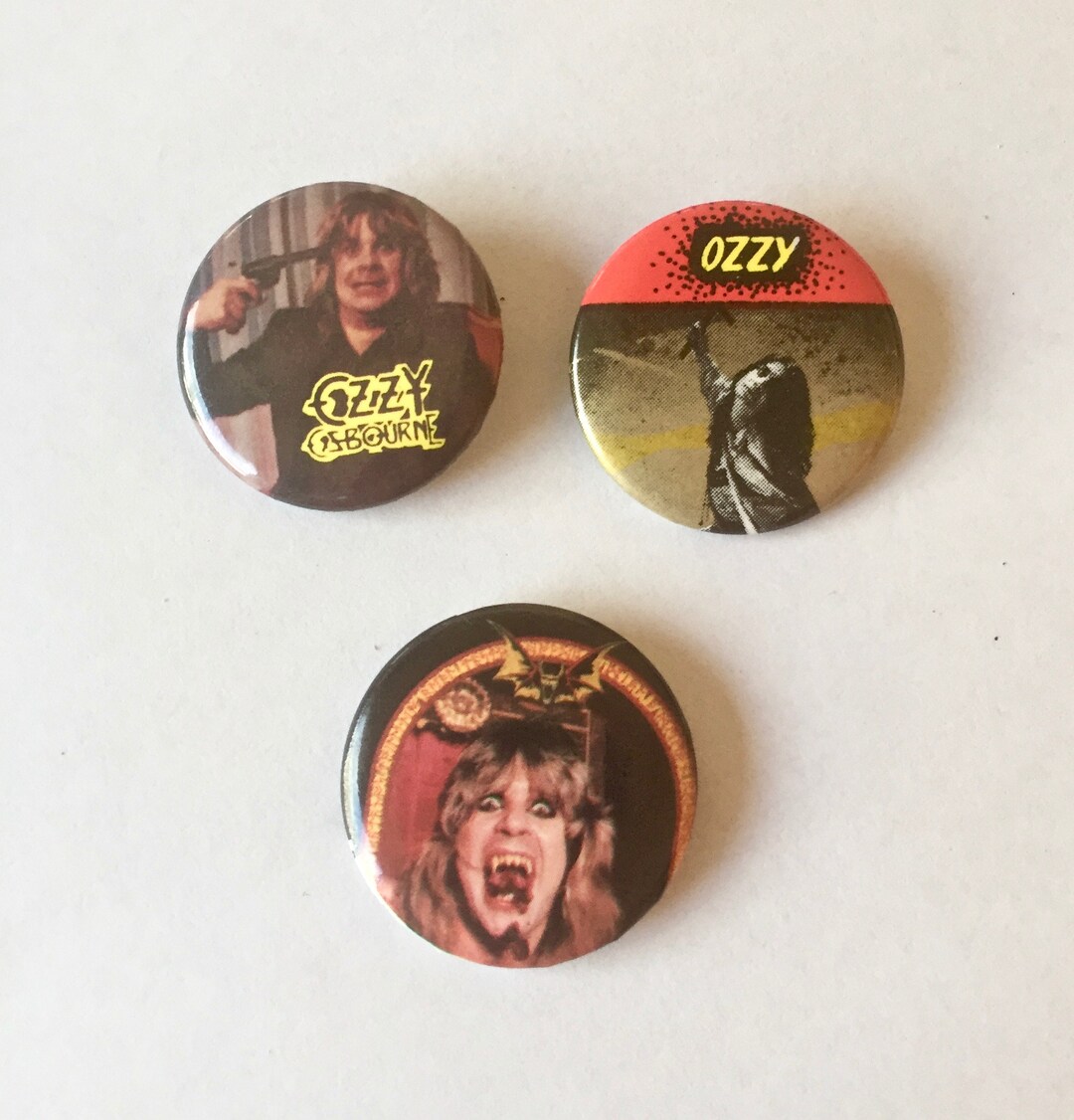 Ozzy OSBOURNE Pin/button * Pin Circa 1980s * Black Sabbath * Vintage ...