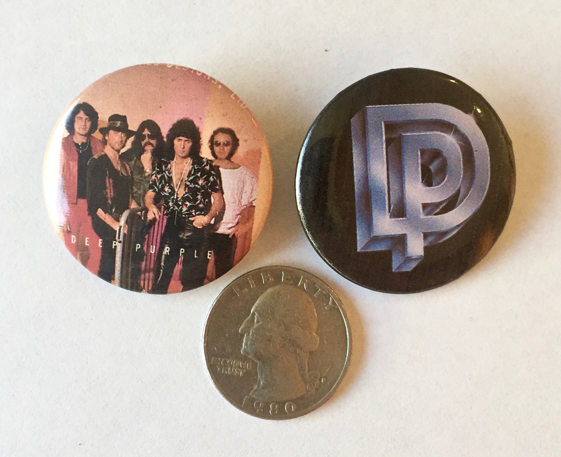 Deep Purple Pin/button Circa 1980s Vintage Original Ritchie Blackmore 3 ...