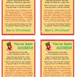You’ve Been Socked Printable Tags for Stocking / Sock. Instant Digital ...