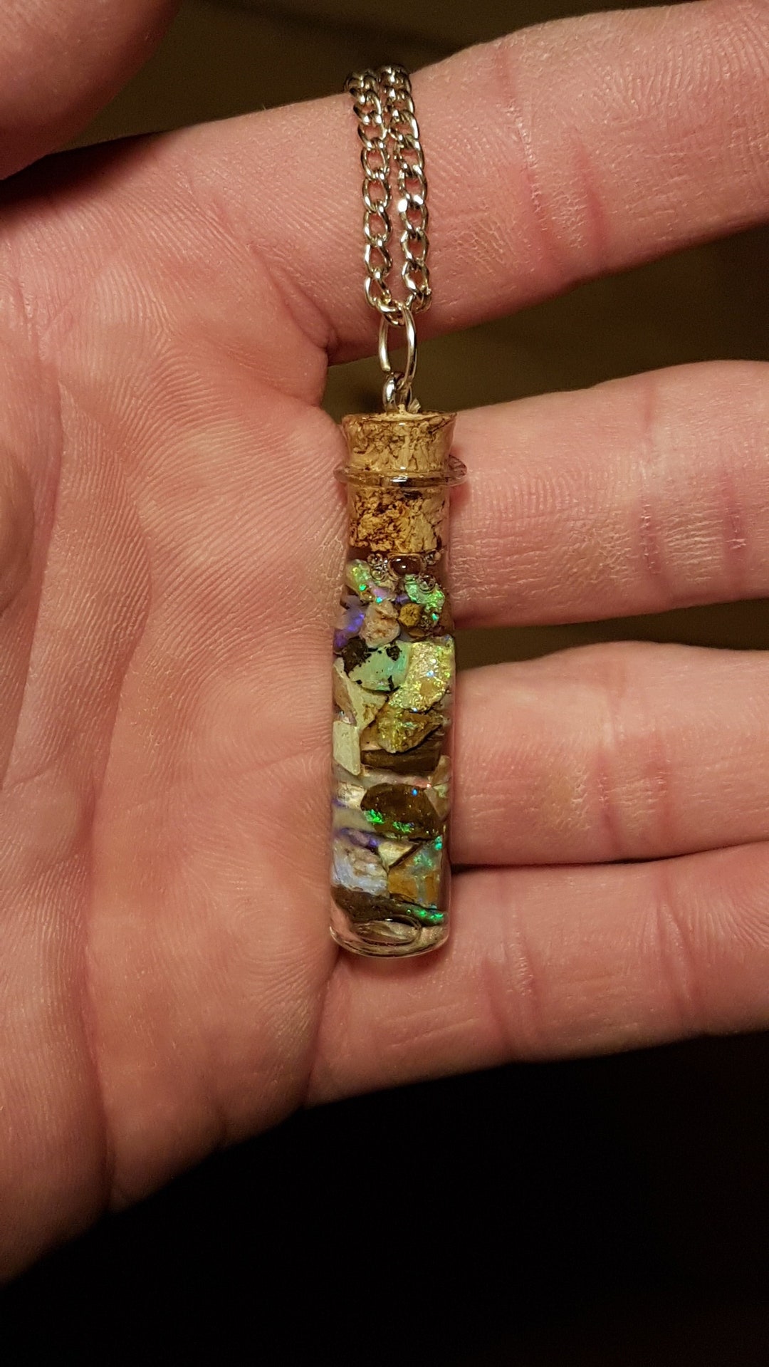 Floating Pendant Natural Boulder Opal Fragments Queensland - Etsy