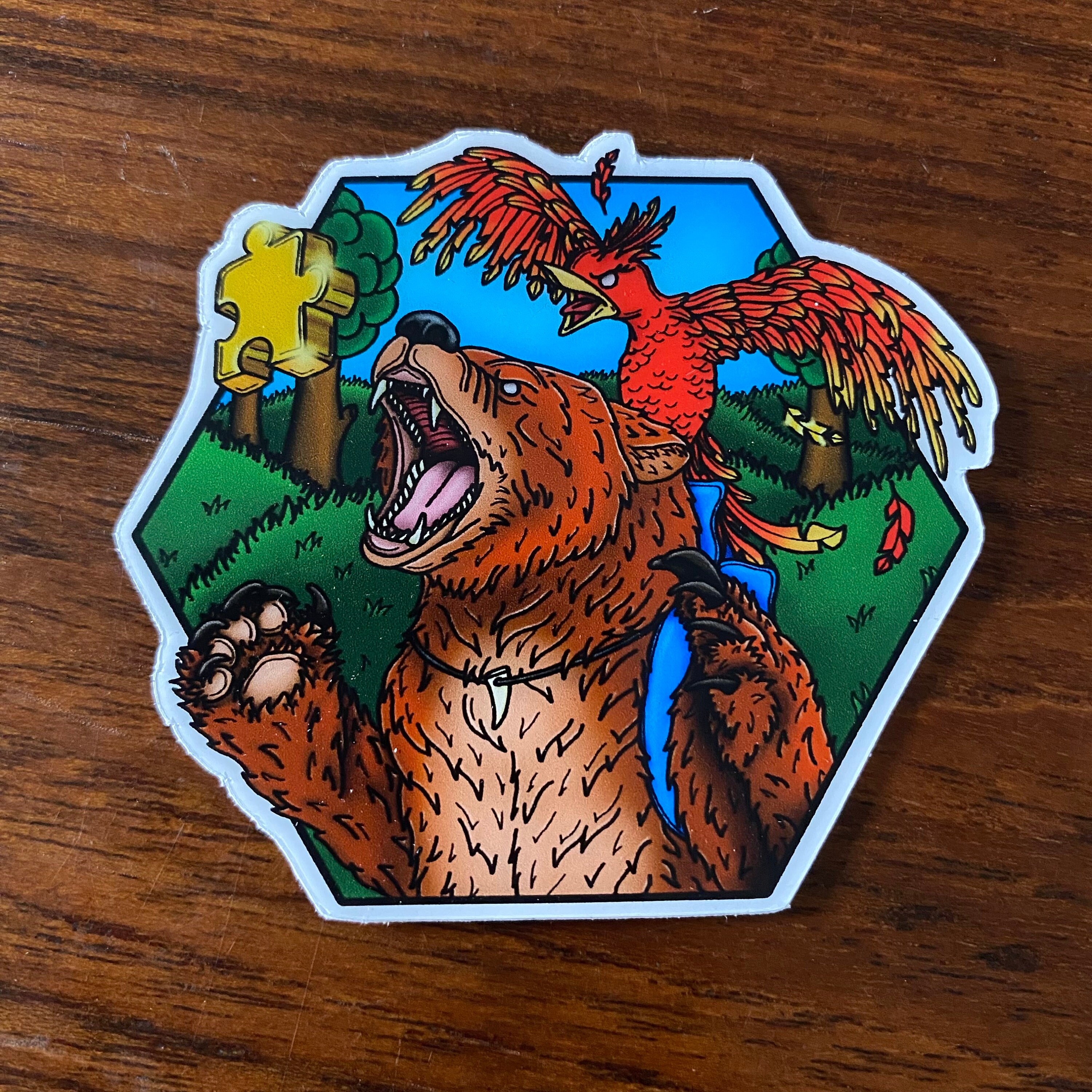 Angry Banjo Bear and Bird Sticker - Etsy