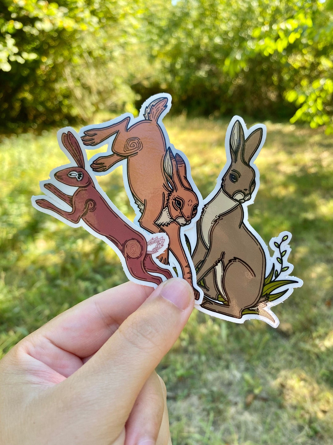 Rabbits SET OF 3 Stickers - Etsy