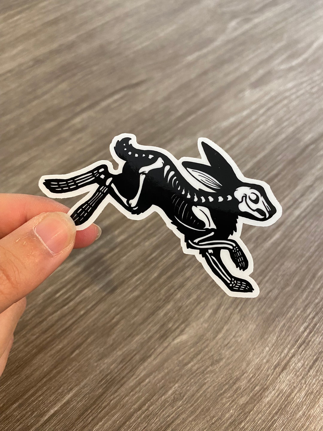 Black Rabbit Sticker - Etsy