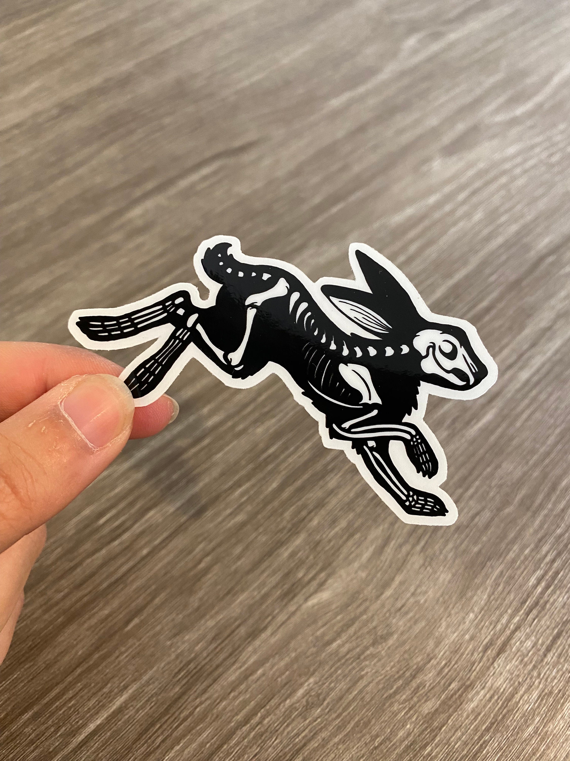 Black Rabbit Sticker - Etsy