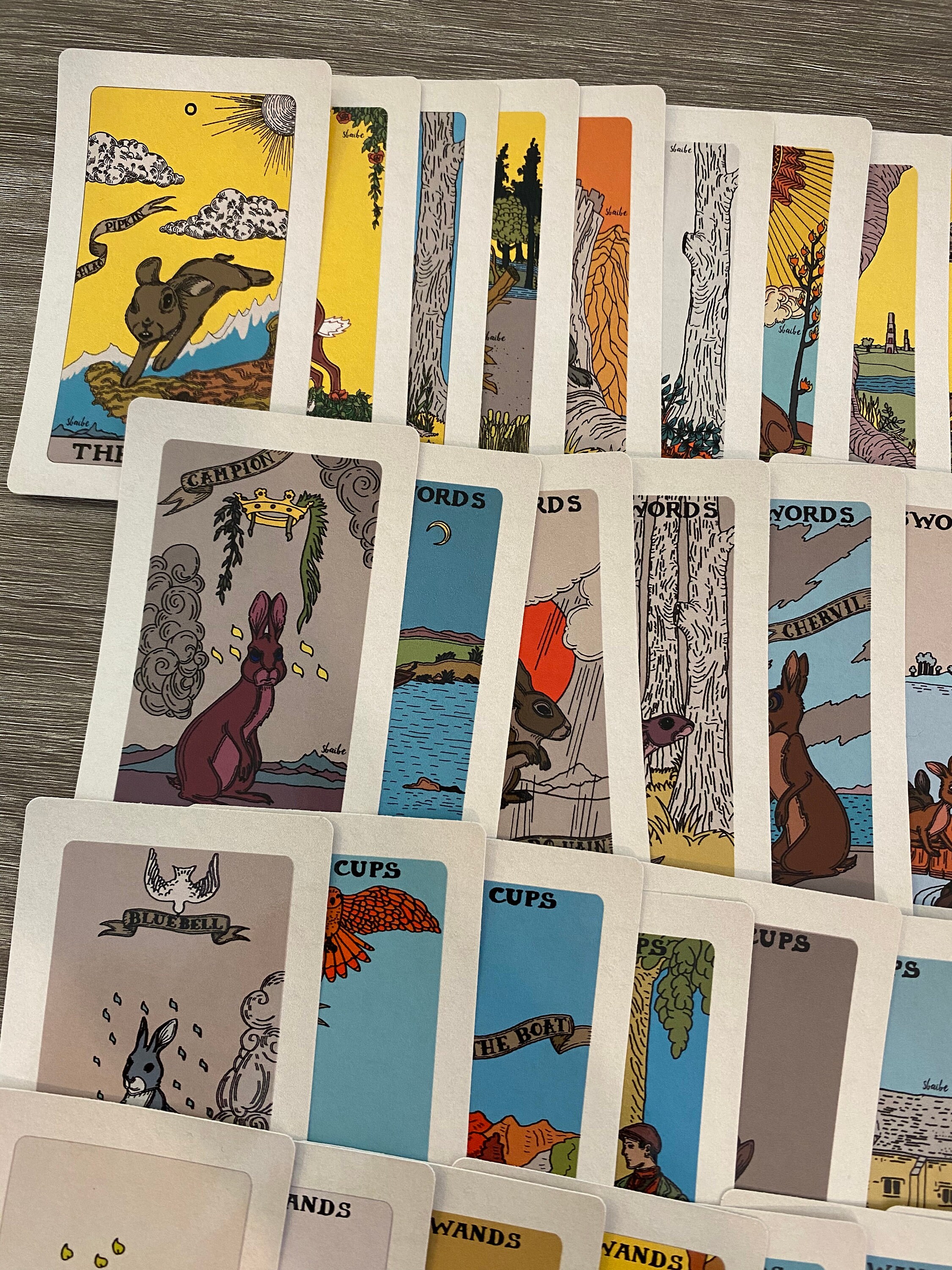 Rabbit Tarot Full Deck STICKERS SET of 78 - Etsy