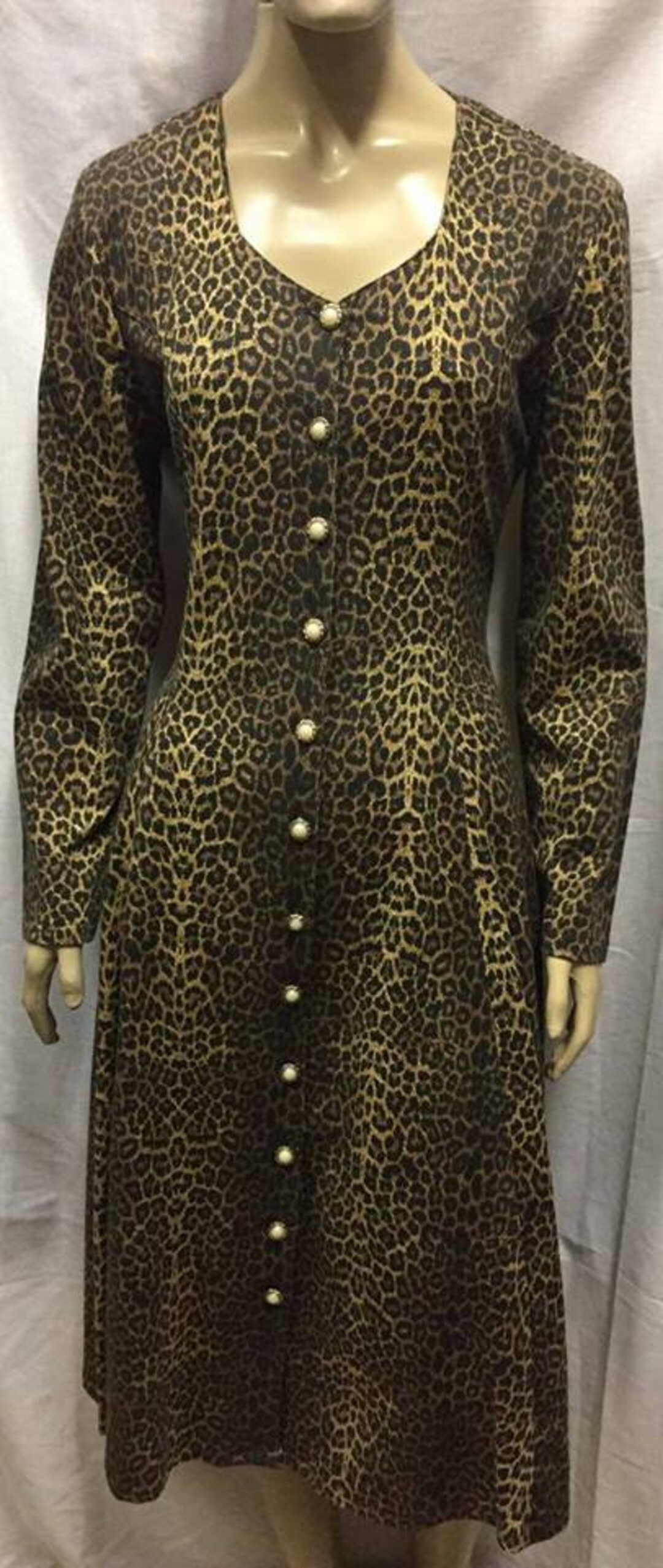 Beautiful Vintage Animal Print Dress From the 80's - Etsy