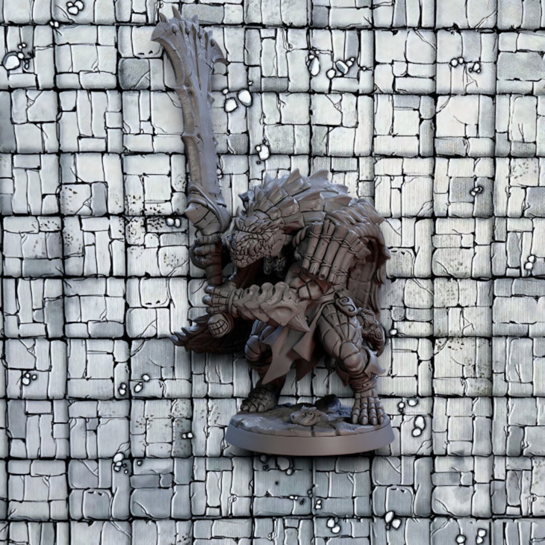 Frostheart Lizard A, 12k Resin Dungeons and Dragons Miniatures Dnd D&D ...