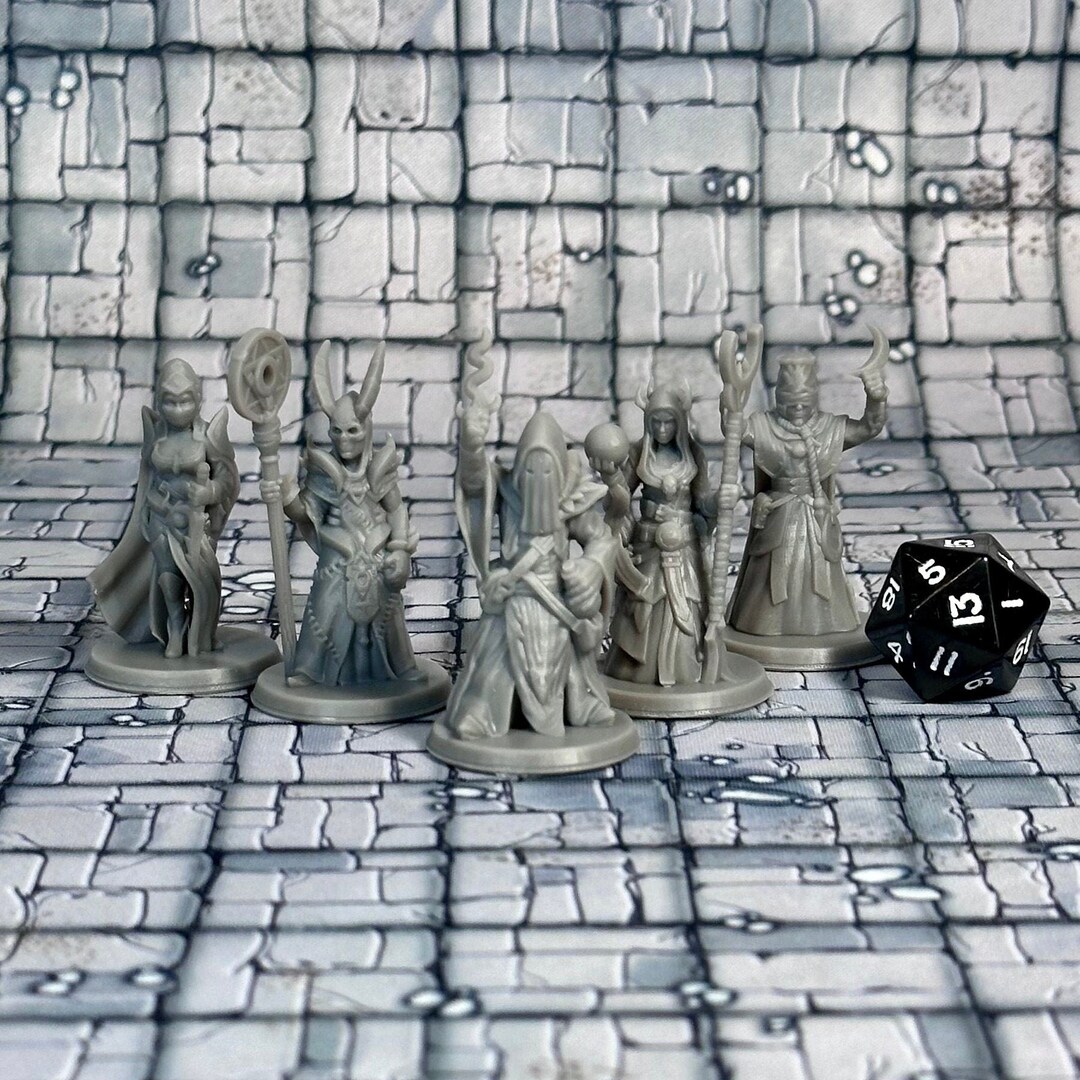 Cultists set of 5, 12k Resin Dungeons and Dragons Dnd Miniatures D&D ...