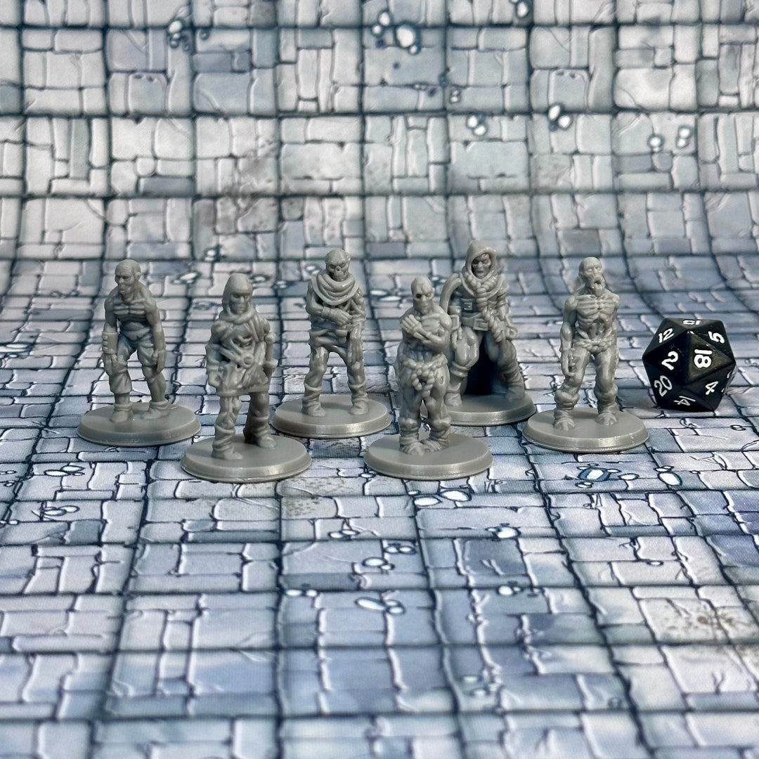 Zombie Horde set of 6, 12k Resin Dungeons and Dragons Miniatures Dnd D ...
