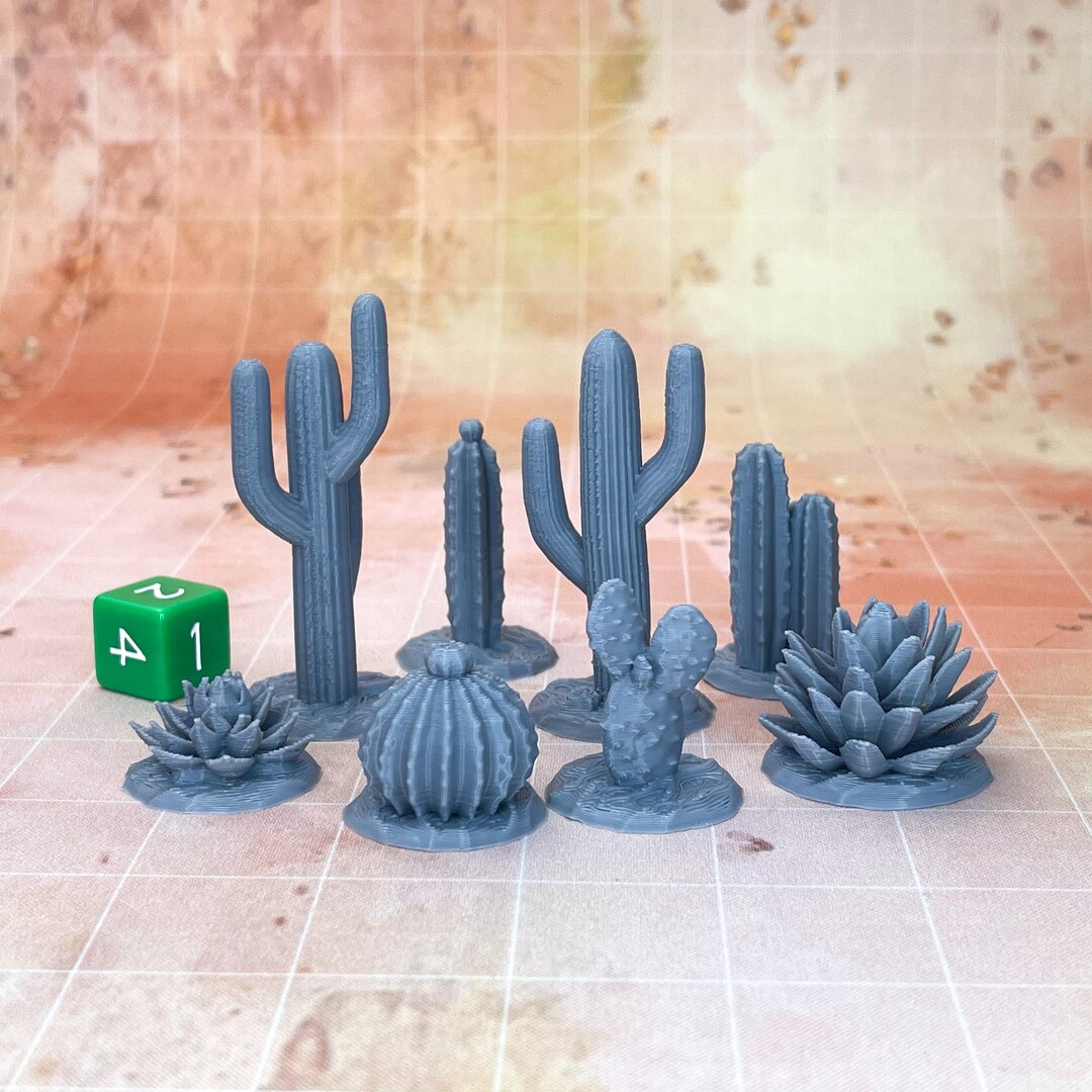 Cactus and Desert Plants, Dungeons and Dragons Dnd Scatter Terrain Mini ...