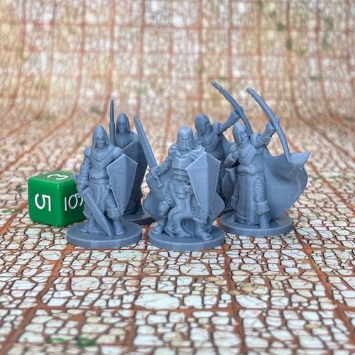 Dragon Knights set of 4 Dungeons and Dragons Miniatures Dnd - Etsy