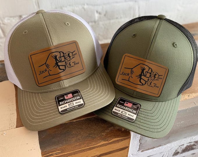 Dad Fist Bump Hat, Personalized Dad Hat, Dad Snapback Hat, Father’s Day ...