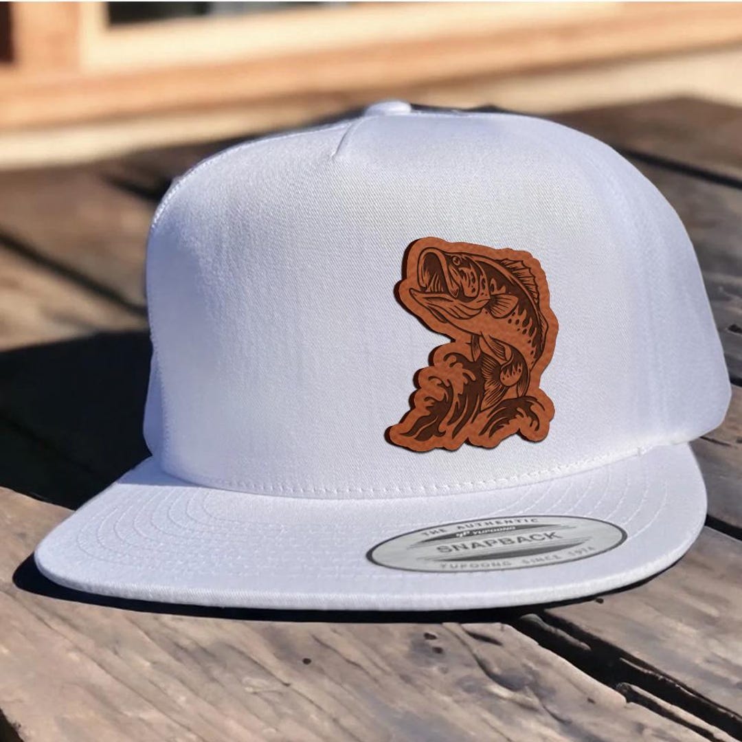 Bass Fishing Hat Snapback Fish Patch Hats for Dad Camping Gift for Fish ...