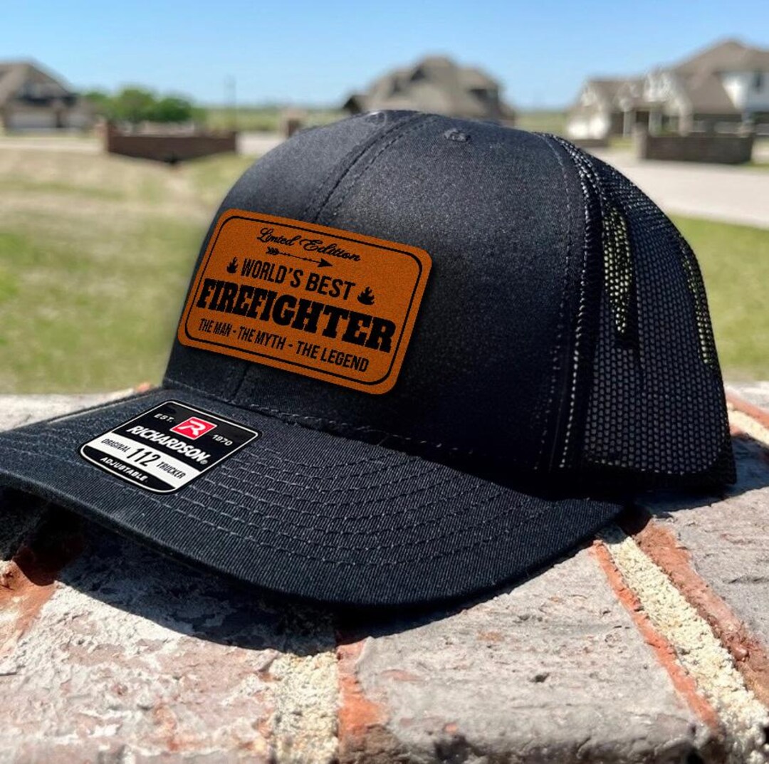 Personalized Firefighter Hat – the Man the Myth the Legend Leather ...