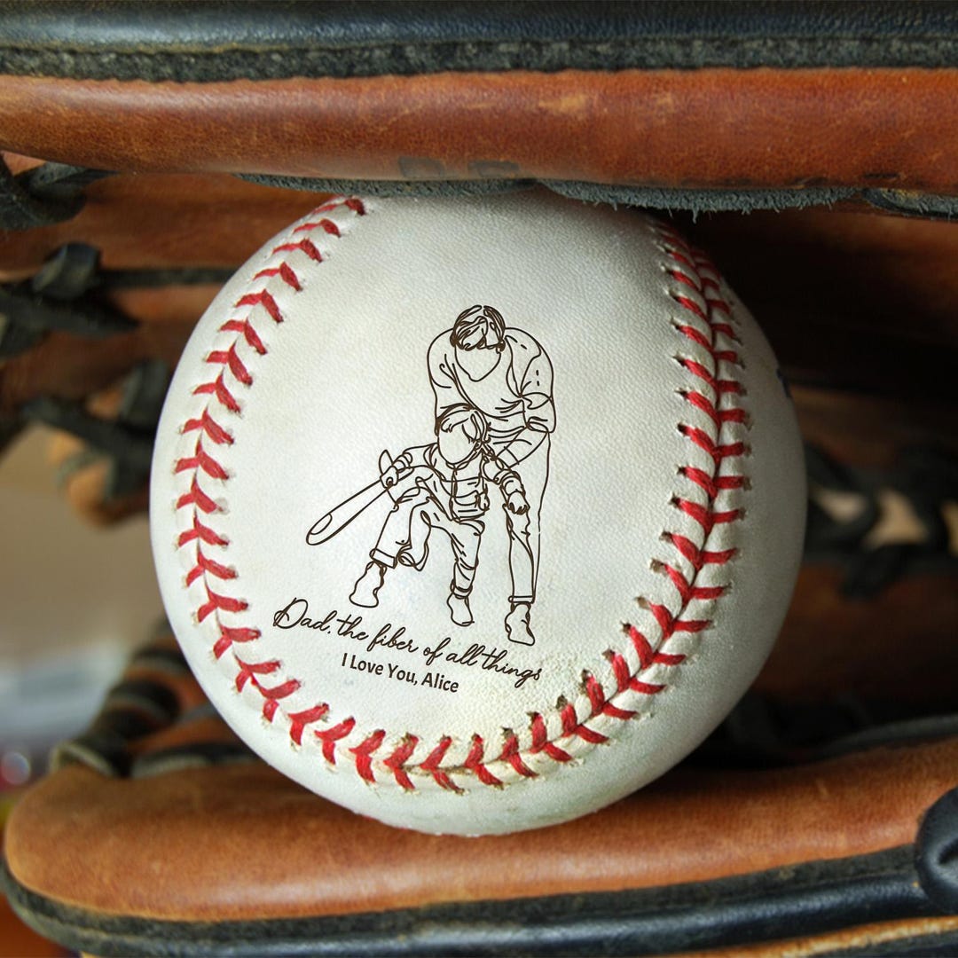 Personalized Baseball Ball Photo Engraved, First Fathers Day Gift From ...