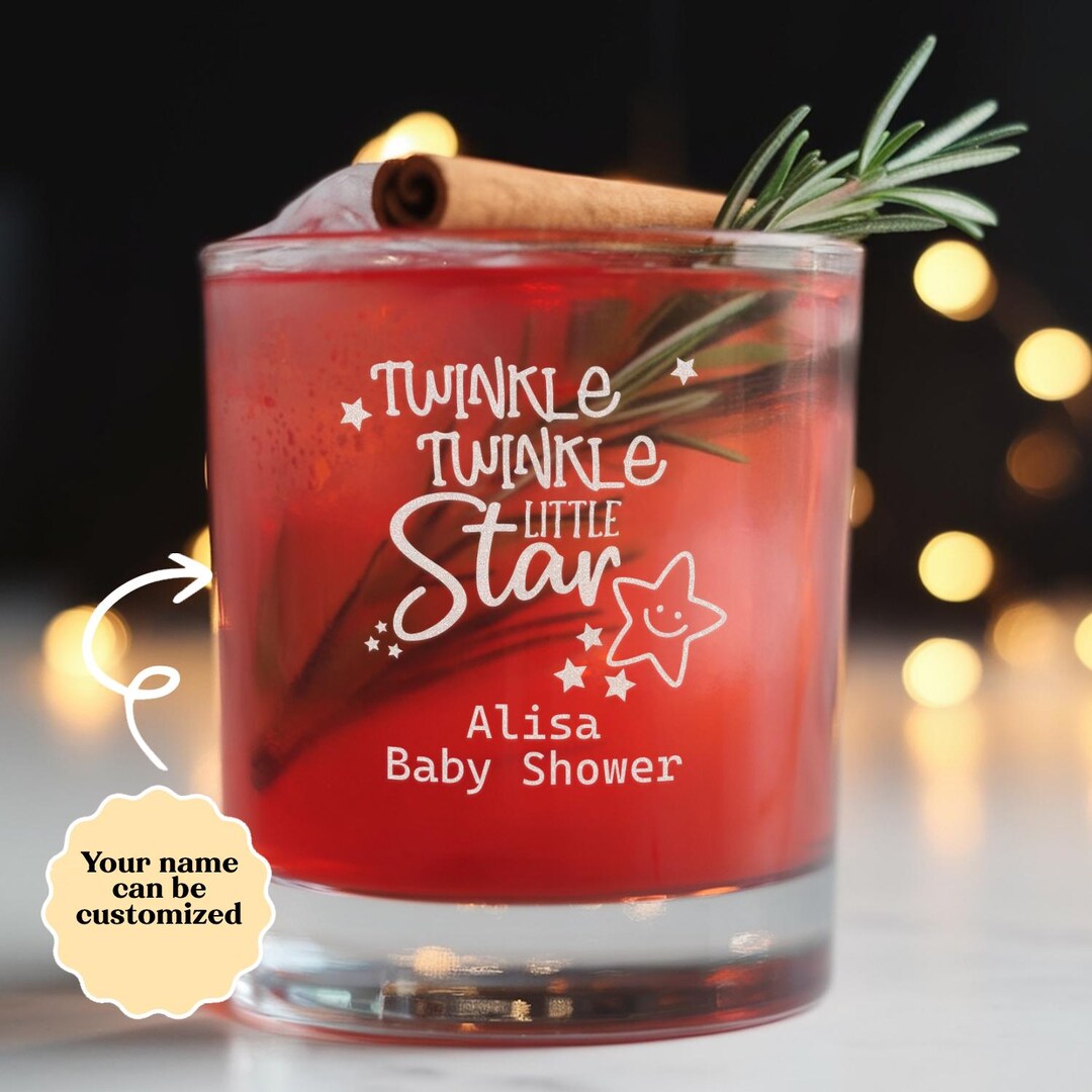 Personalized Twinkle Twinkle Little Star Engraved Glass - Custom Name ...