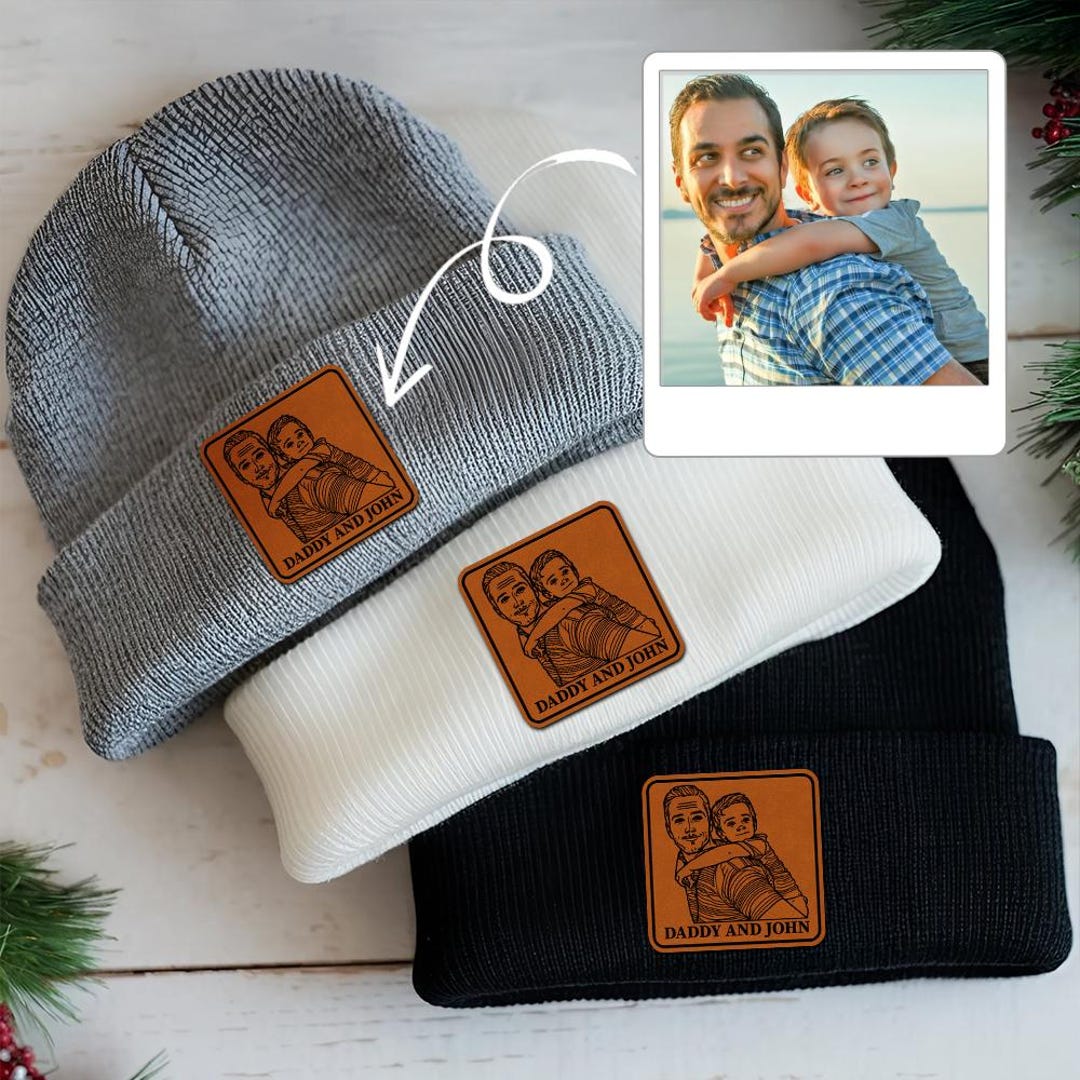 Custom Photo Gifts for Family Hat, Gifts for Him, Personalized Winter ...