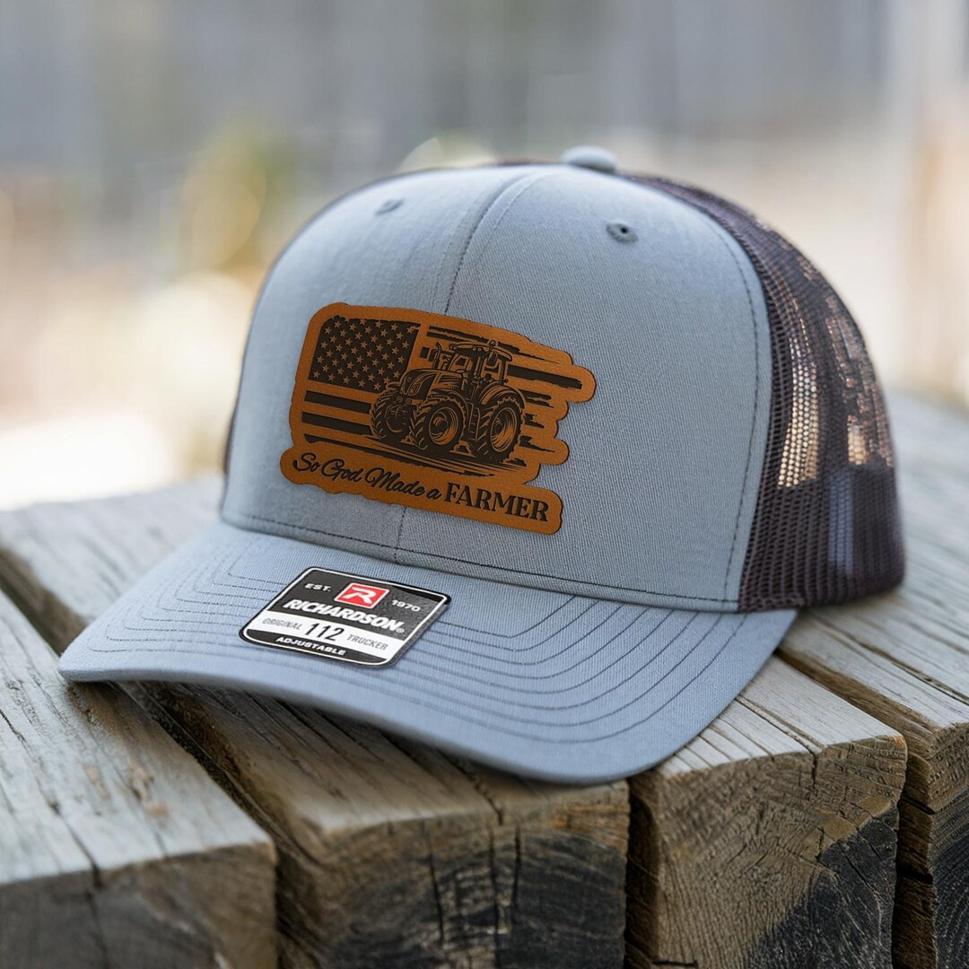 So God Made A Farmer Richardson Hat, American Flag, Tractor Hat Gift ...