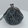 Small Black Gothic Emo Style Crochet Beaded Coin Purse With Kiss Lock ...