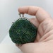 Tiny Dark Green Crochet Beaded Keychain Kiss Lock Coin Purse - Etsy